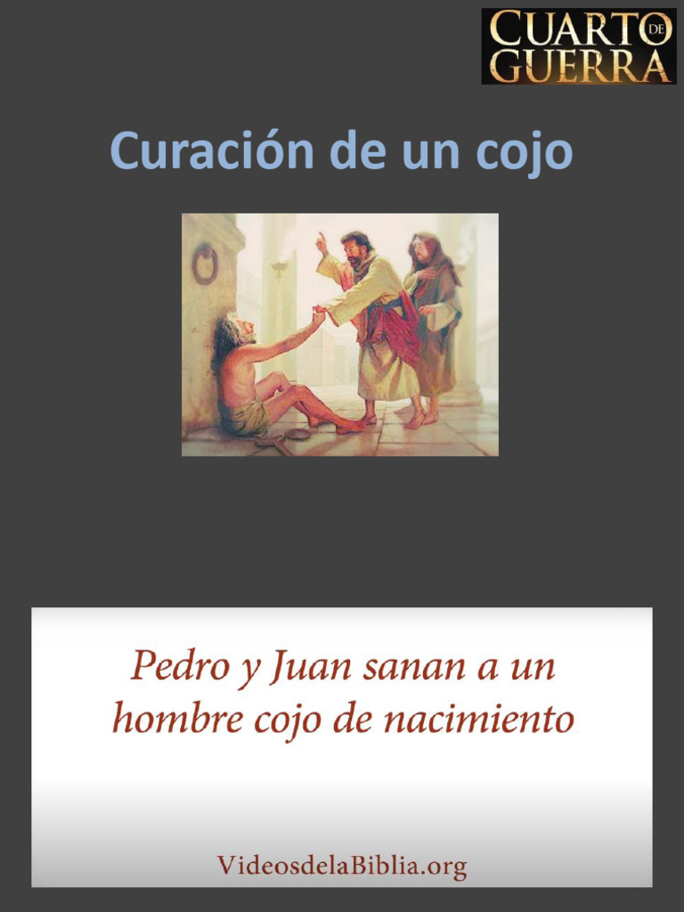 Curación de Un Cojo | PDF | Oración | San Pedro