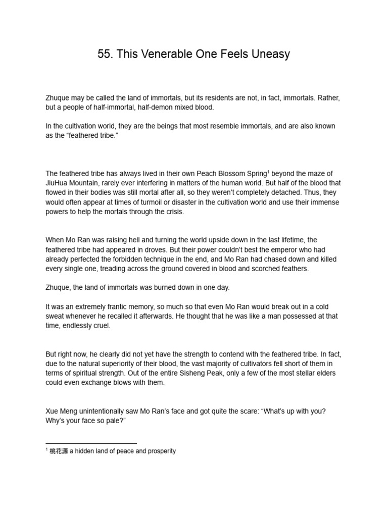 This Venerable One Feels Uneasy | PDF