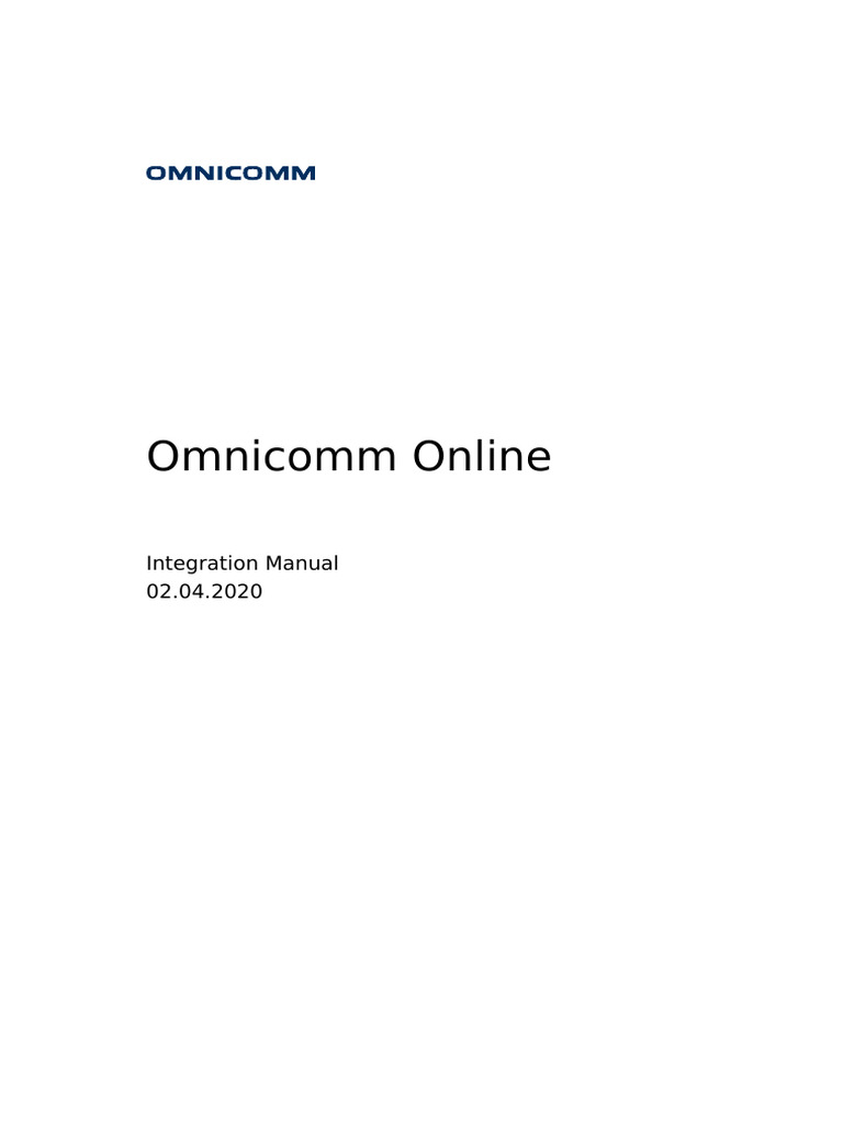 Omnicomm Online Integration Guide | PDF | Boolean Data Type | Data Type