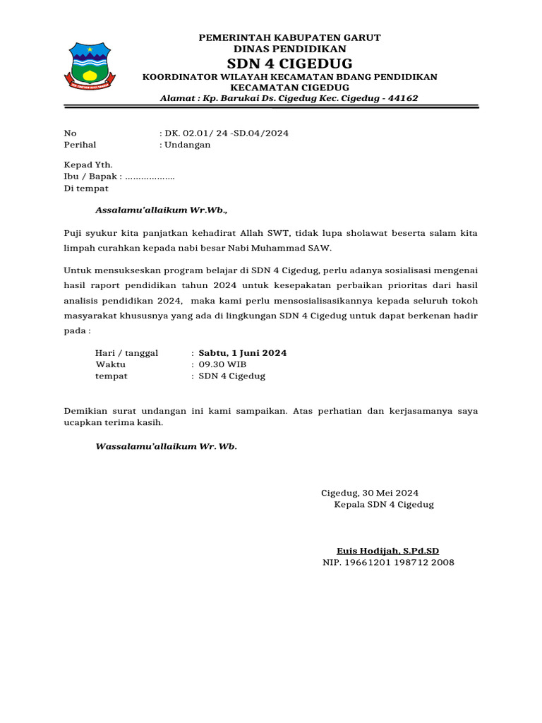 Undangan Rapat | PDF