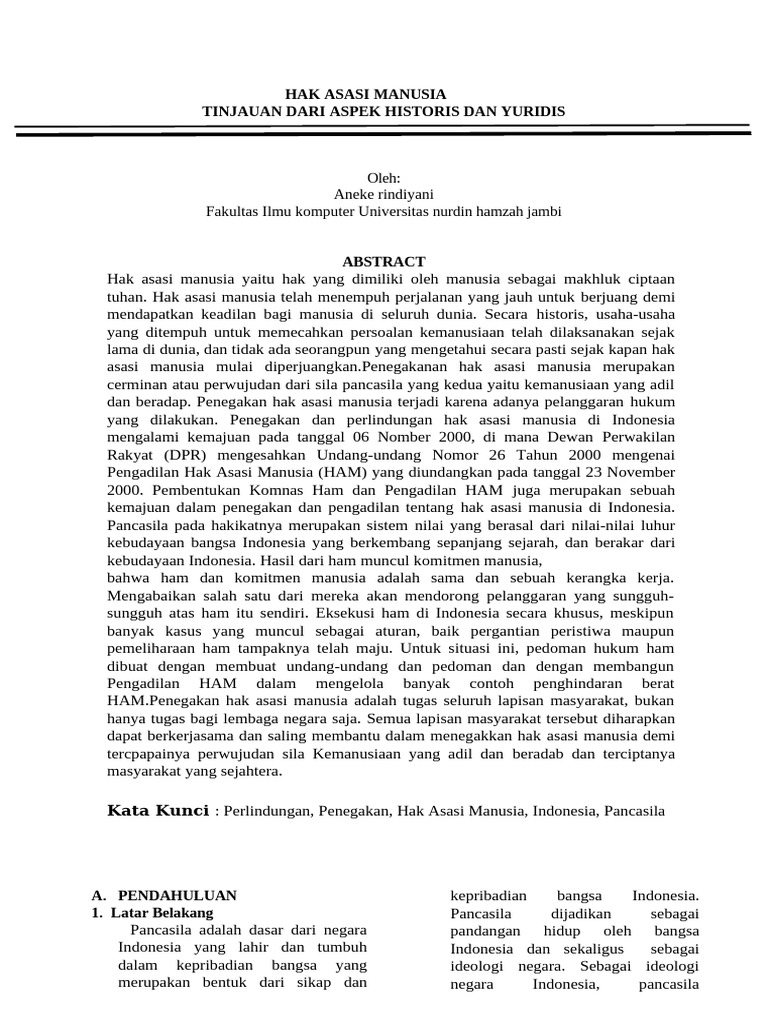 Jurnal HAK ASASI MANUSIA Remed PKN | PDF