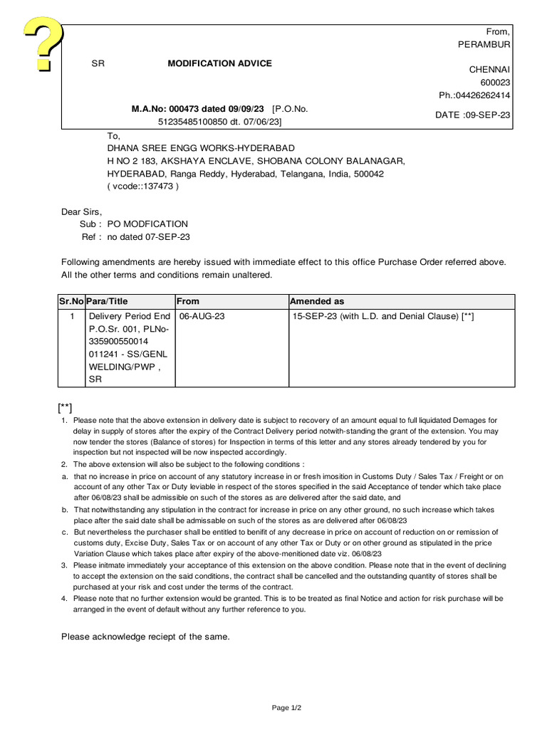 Modification Advice: Page 1/2 | PDF | Private Law | Business