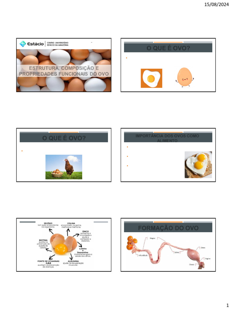 Aula 2 - Forma o e Composi o Ovos | PDF | Ovo