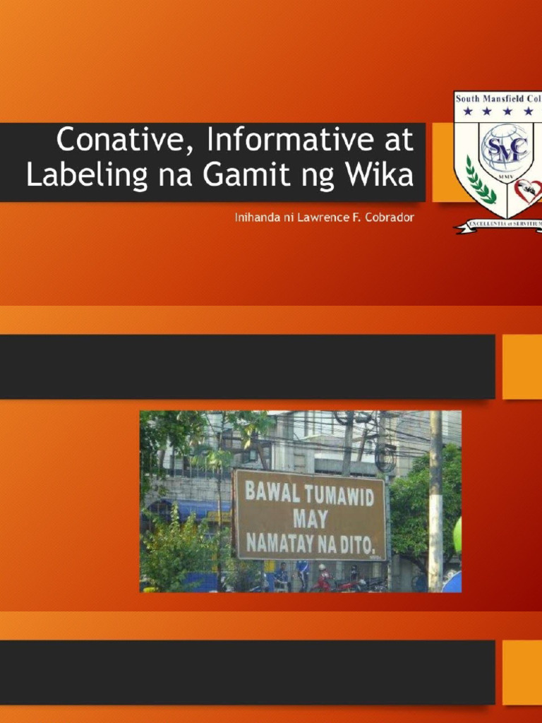 Conative Informative at Labeling Na Gamit NG Wika | PDF