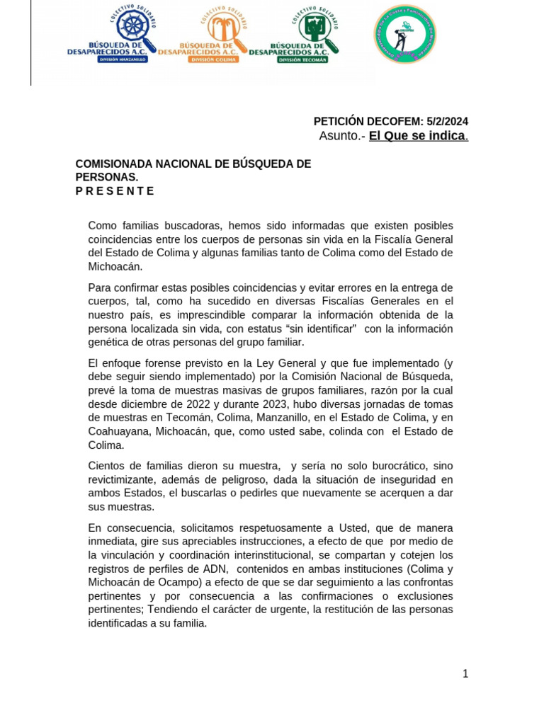 Ocurso - Adn CNB - Colectivo - Cande | PDF