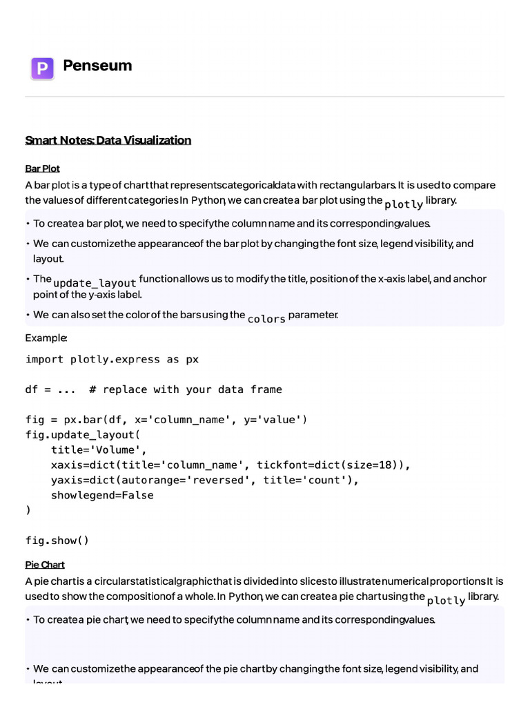 Categorical Variable Summary & Pie Chart | PDF