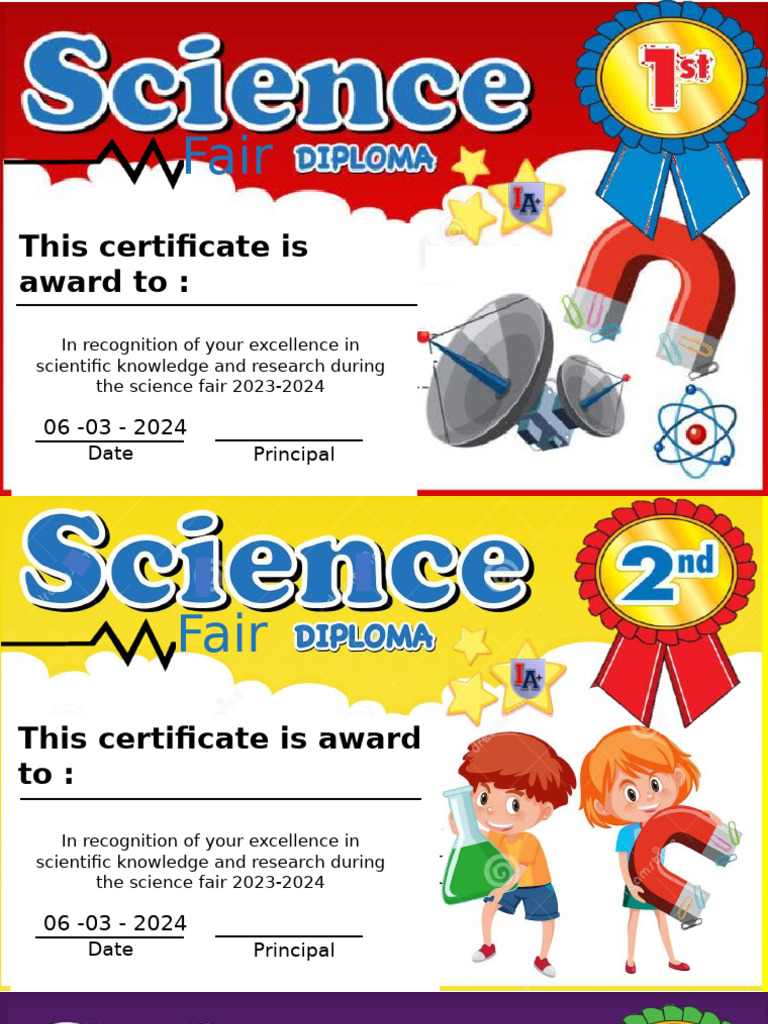 Science Fair Diplomas Mas Recientes 2023-2024 Finalistas-Logistica ...