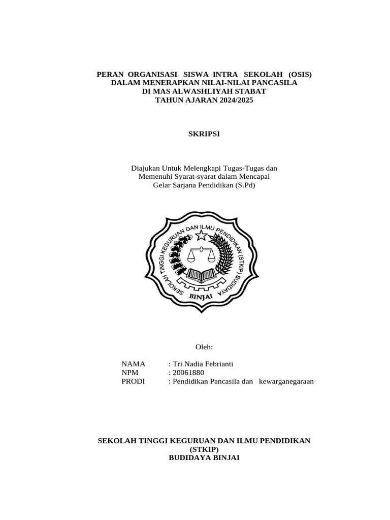 Proposal Nadia | PDF | Ilmu Sosial