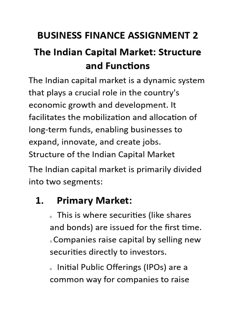 Business Finance Assignment 2 | PDF | Financial Markets | Capital Market