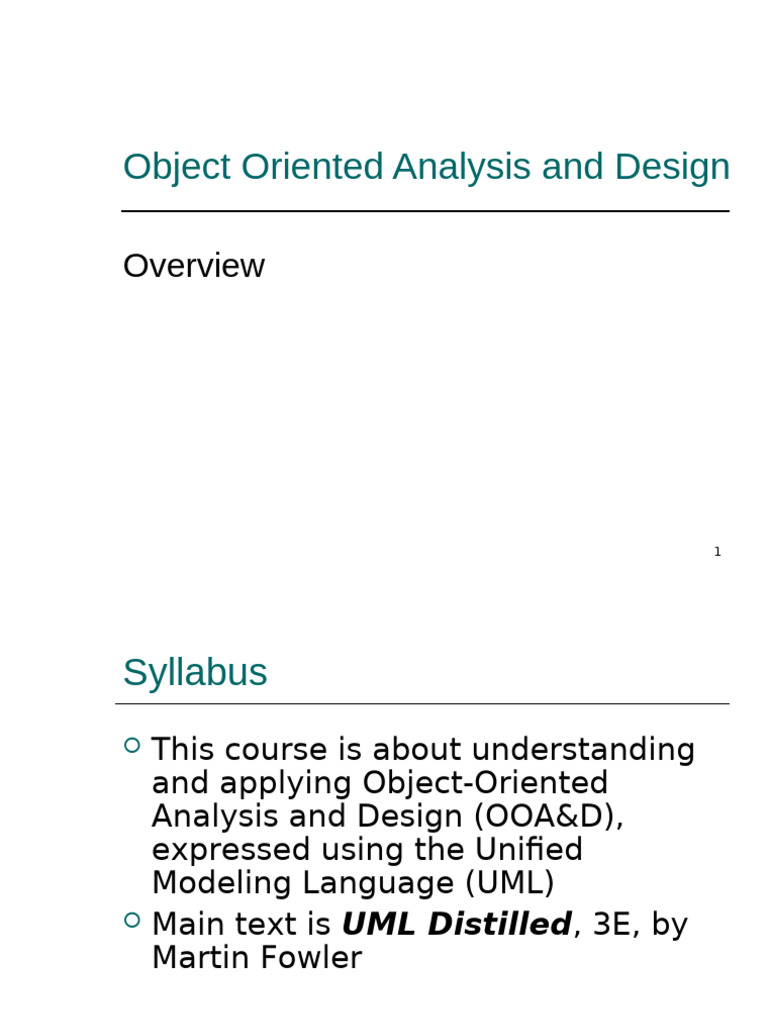 Lec_01 | PDF | Unified Modeling Language | Class (Computer Programming)
