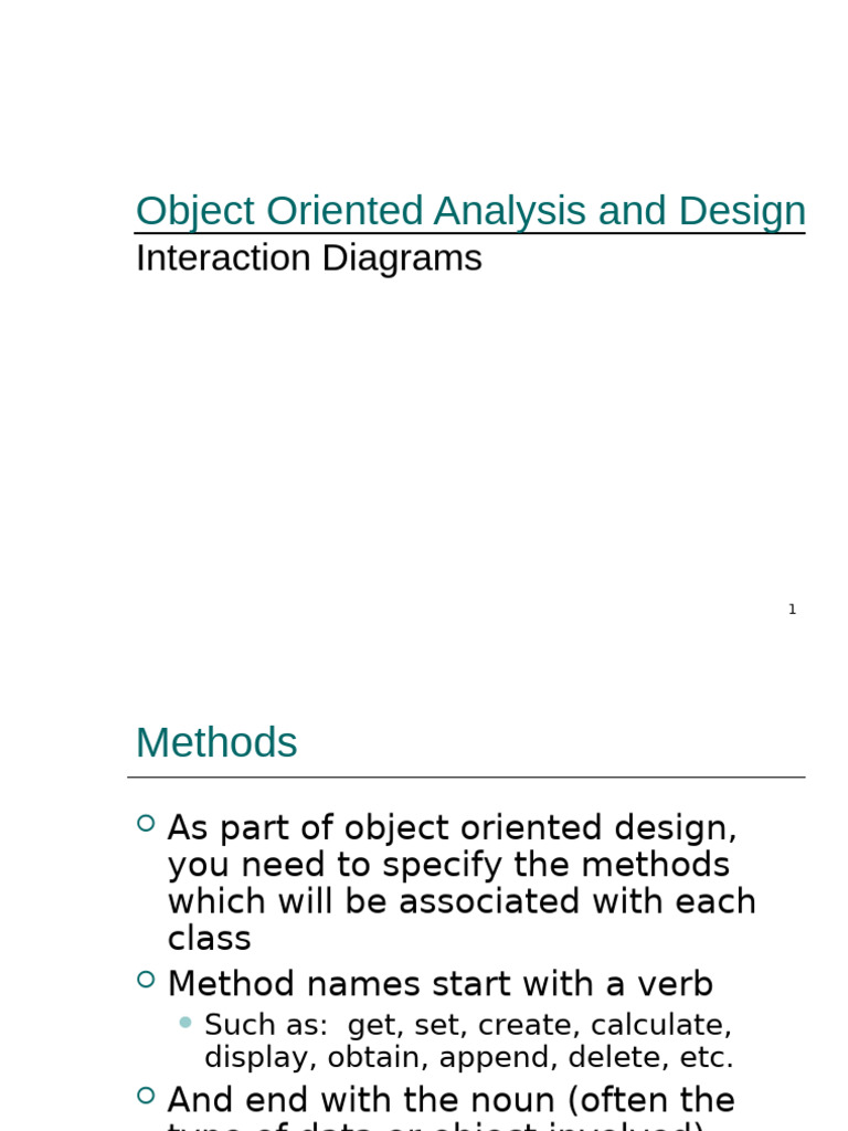 Object-Oriented Design Methods Guide | PDF | Class (Computer ...