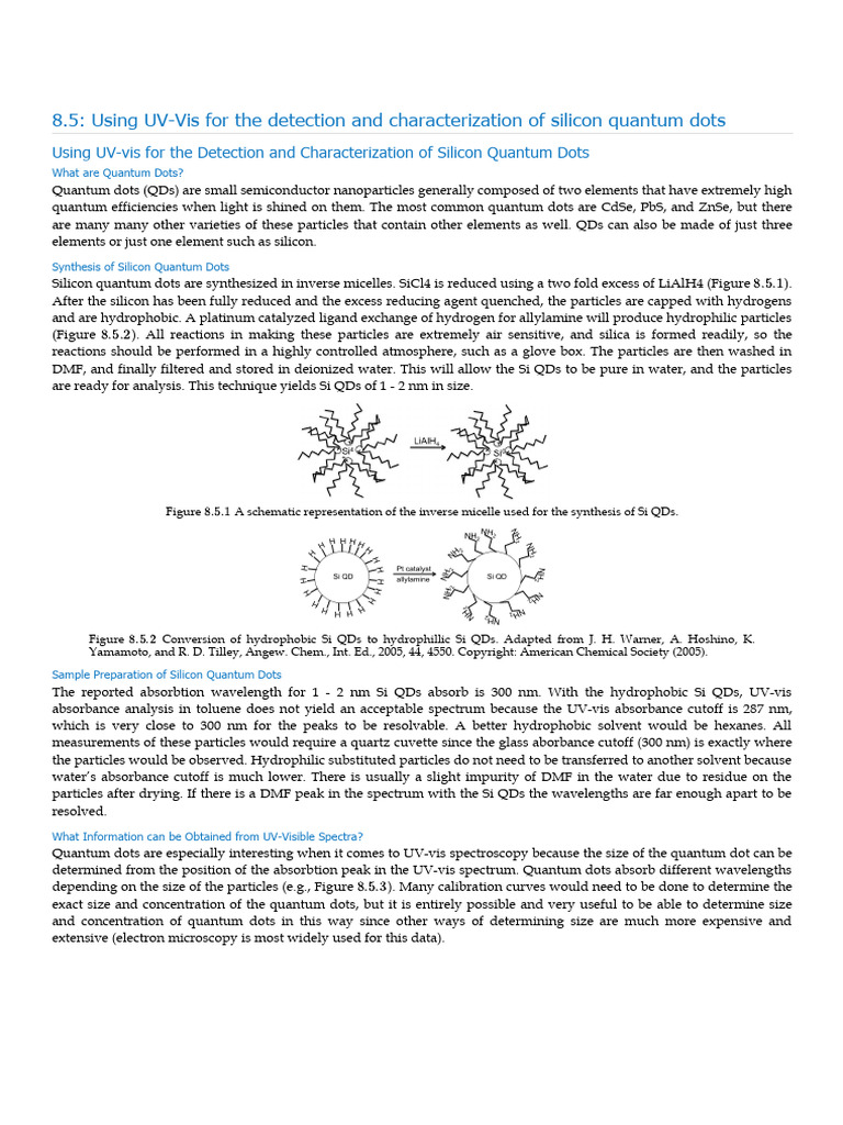 8.5 - Using UV-Vis For The Detection and Characterization of Silicon ...