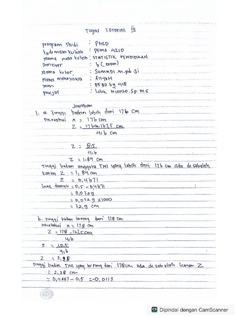 Tugas Statistik 3 | PDF