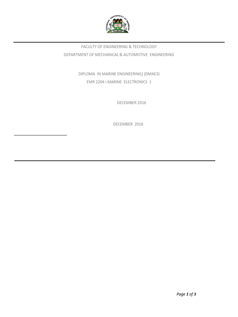 Emr 2204 Marine Electronics I P2 | PDF | Operational Amplifier ...