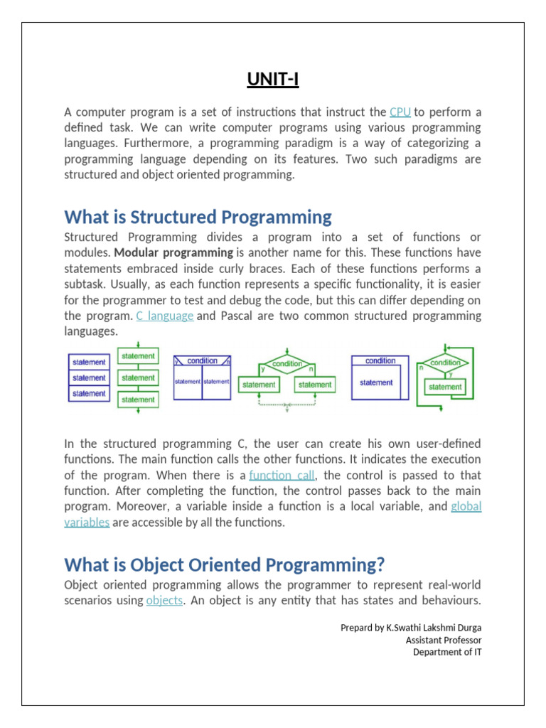 Java UNIT-1 | PDF | Programming | Constructor (Object Oriented Programming)