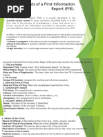 Proforma For Reporting The First Information (FIR) of A Cognizable ...