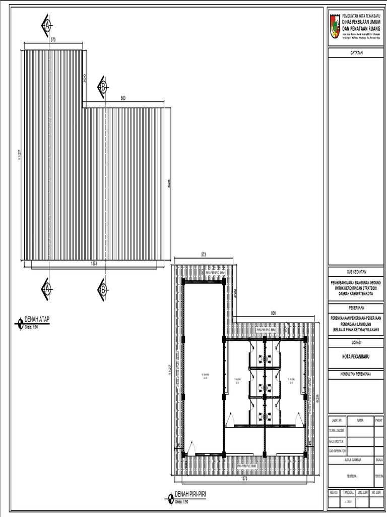 Denah Atap: Dinas Pekerjaan Umum Dan Penataan Ruang | PDF