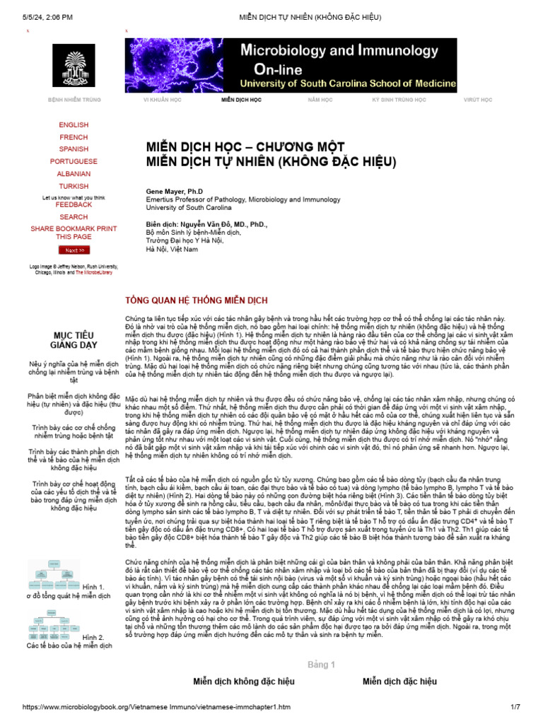 MIỄN DỊCH TỰ NHIÊN (KHÔNG ĐẶC HIỆU) | PDF
