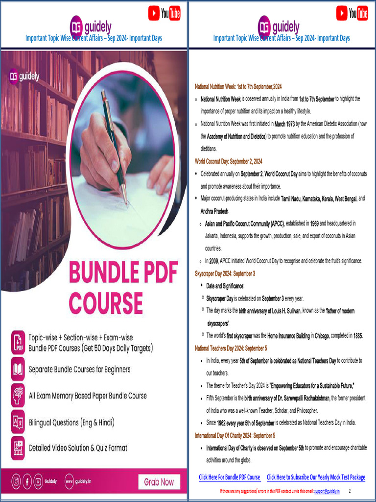 Sep Imp Days | PDF