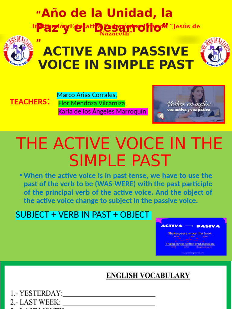 Active and Passive Voice in Simple Past 2 2 | PDF | Syntax | Morphology