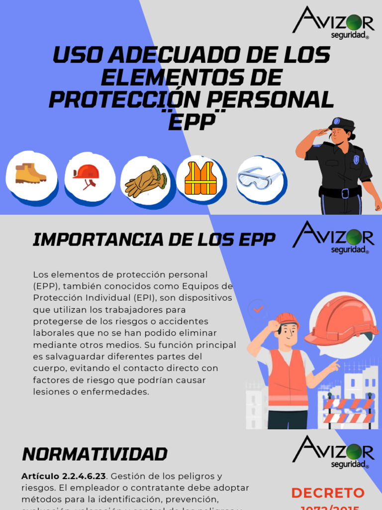 Uso Adecuado de Los Elementos de Protección Personal EPP | PDF | Negocios | Ciencia y matemáticas