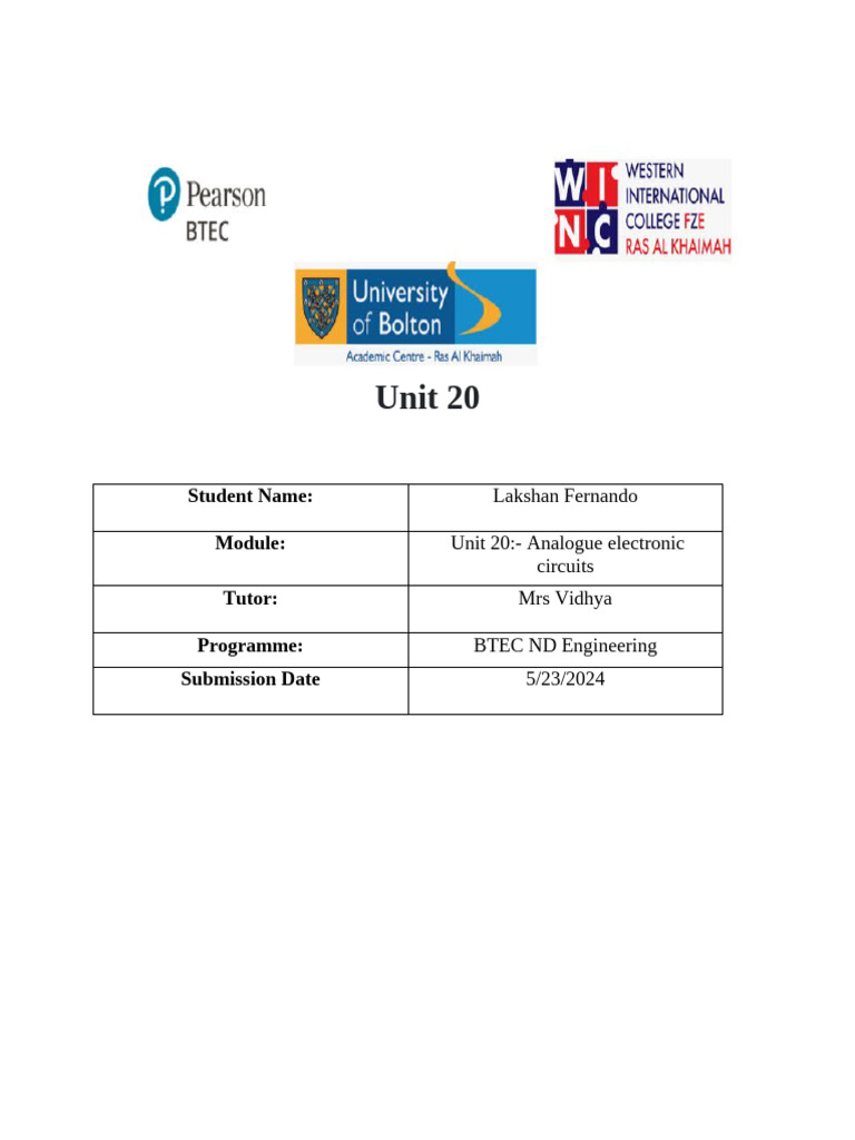 Lakshan Fernando's Analogue Circuits Project | PDF | Rectifier | Power ...