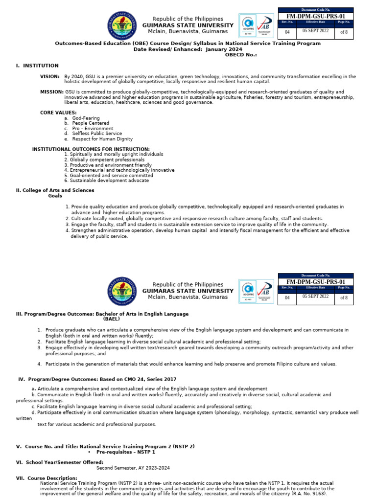 2nd-sem-syllabus-BAEL | PDF | Community | Needs Assessment
