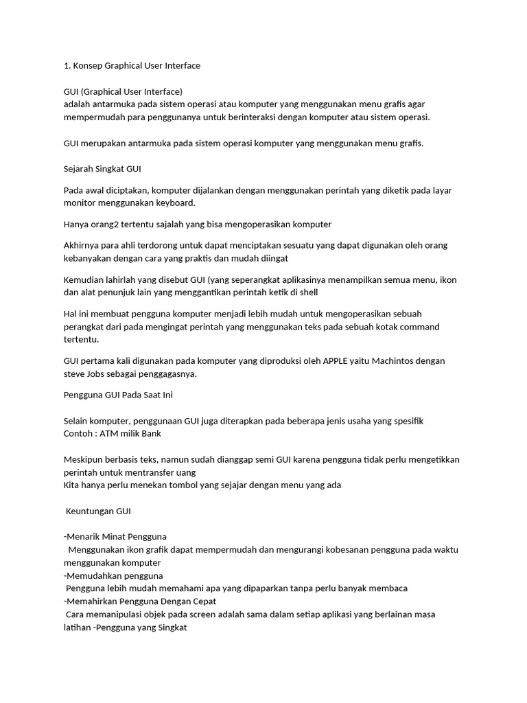 Konsep Gui Pbo | PDF