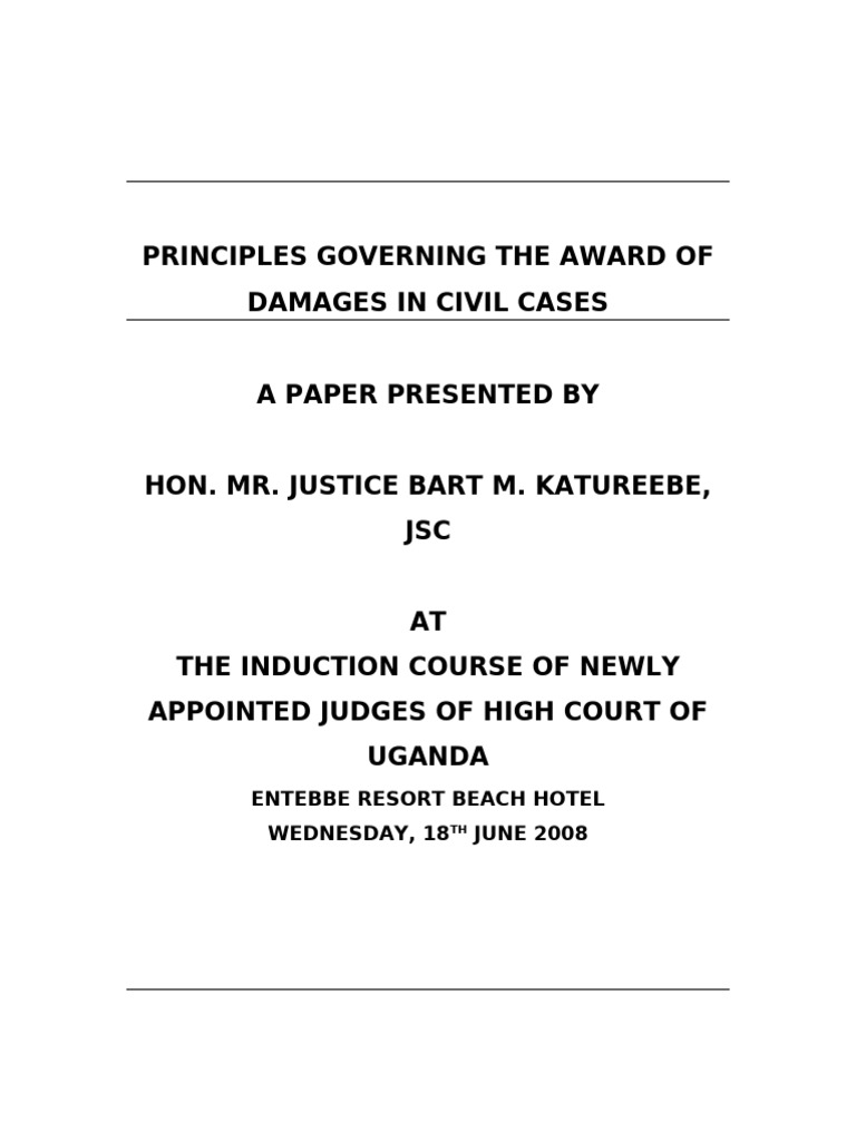 Award of Damages in Civil Cases | PDF | Damages | Punitive Damages