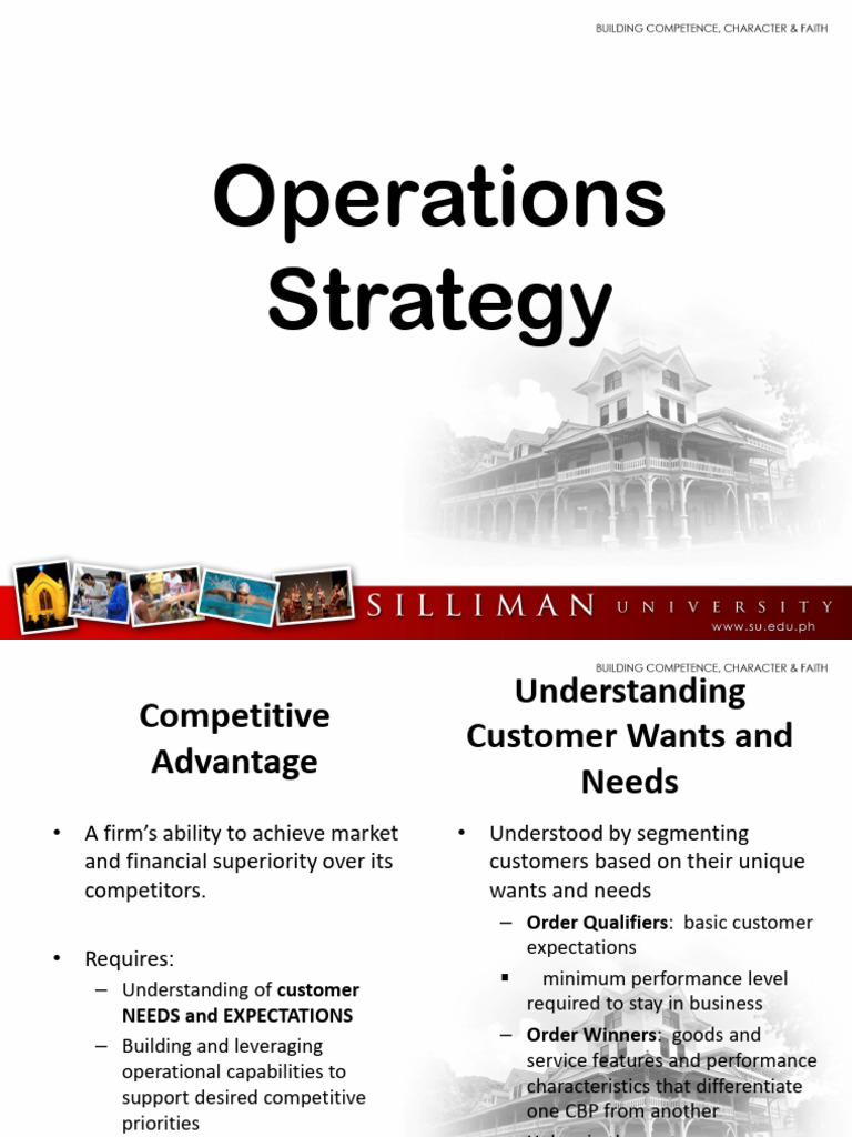 CH 3 - Operations Strategy | PDF | Strategic Management | Business