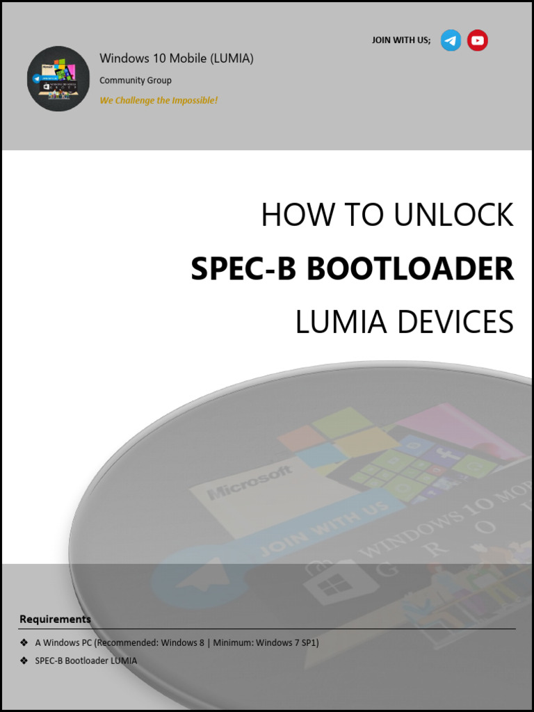 How To Unlock SPEC-B Bootloader LUMIA Devices | PDF | Booting | Computer File