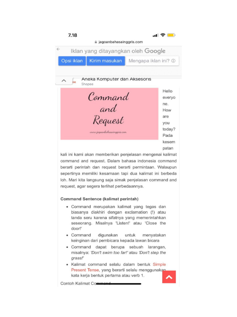 Materi Command and Request | PDF
