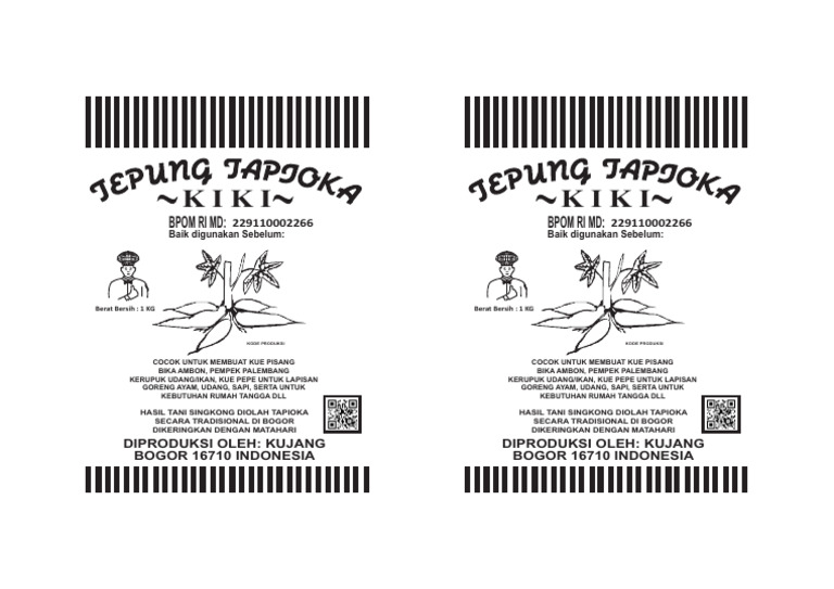 Produk Tapioka Tradisional Bogor 1 KG | PDF | Memasak, Makanan, & Anggur