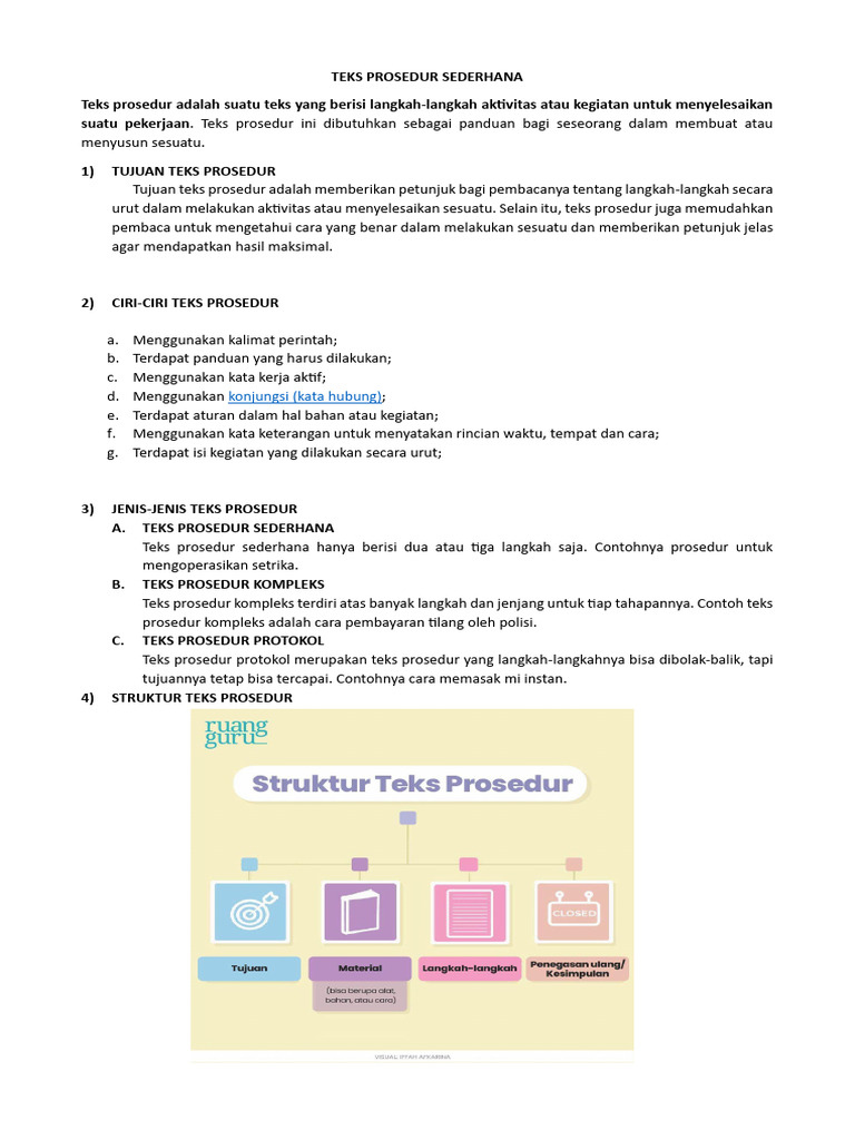 Pengertian Teks Prosedur Sederhana | PDF