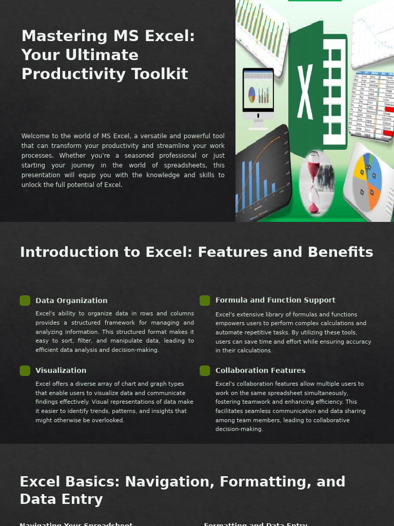 Mastering MS Excel Your Ultimate Productivity Toolkit | PDF | Microsoft Excel | Spreadsheet