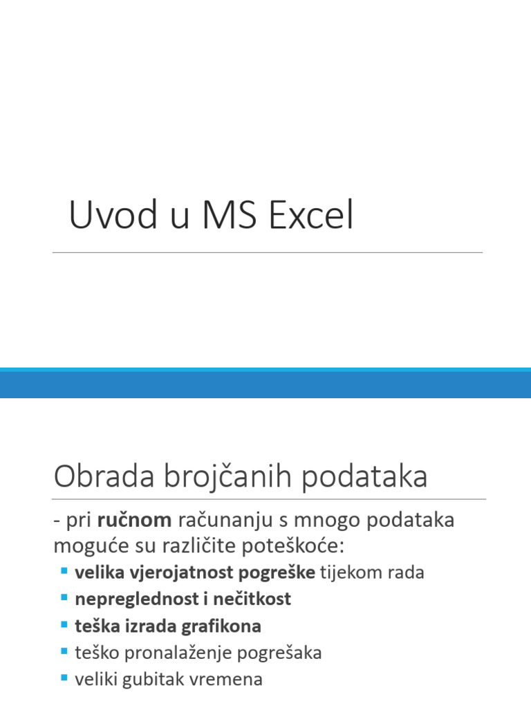 1 Ms Excel Uvod | PDF