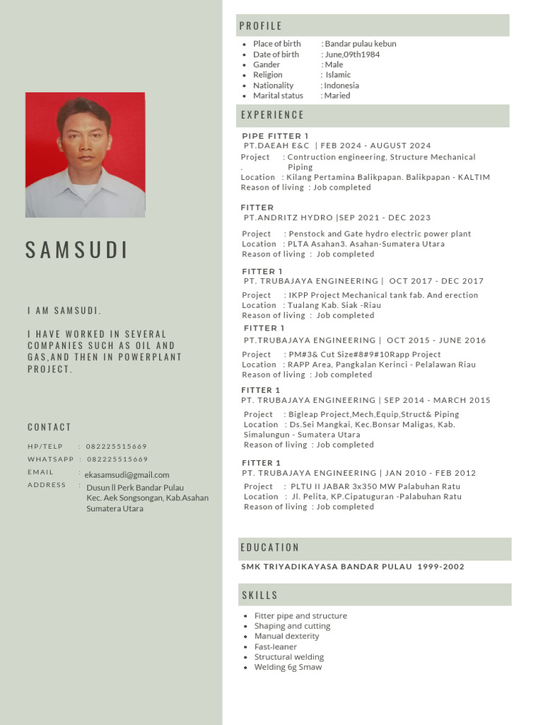 Berkas Samsudi Foto Besar | PDF | Mechanical Engineering