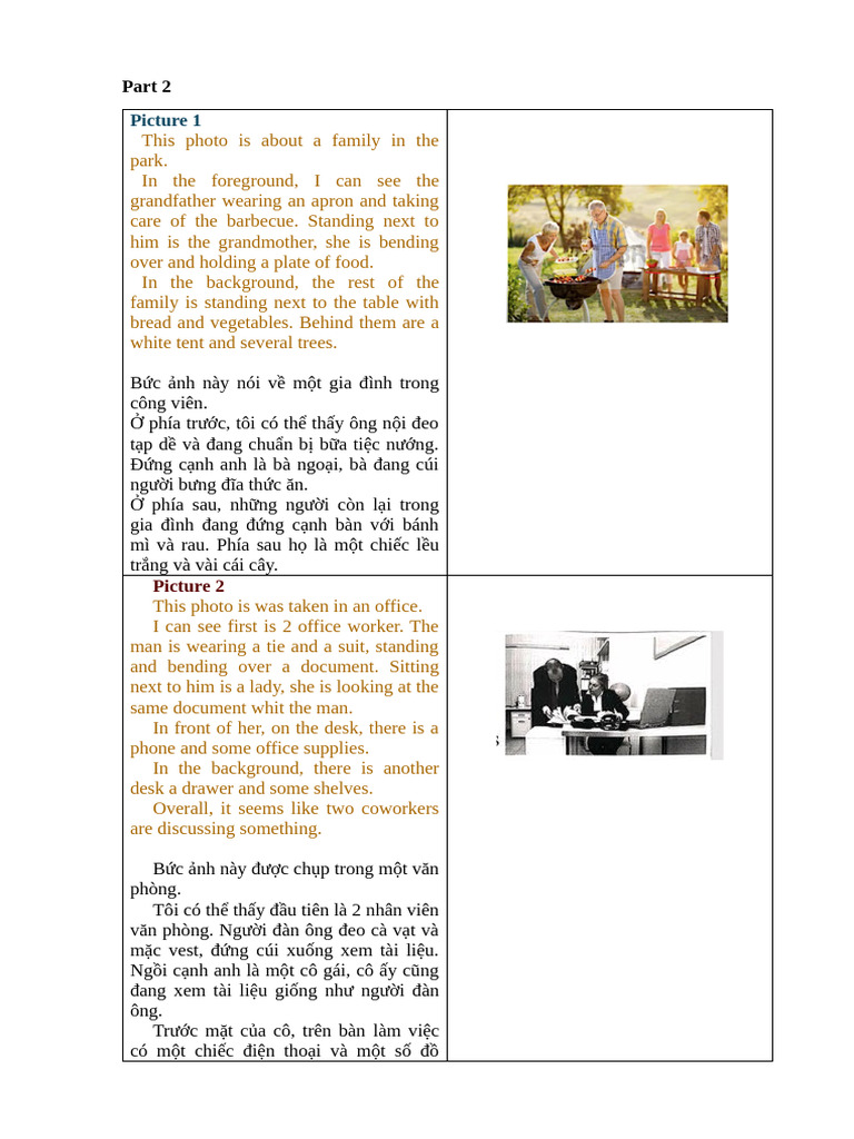 Speaking Part 2, Part 3.docx 2 | PDF