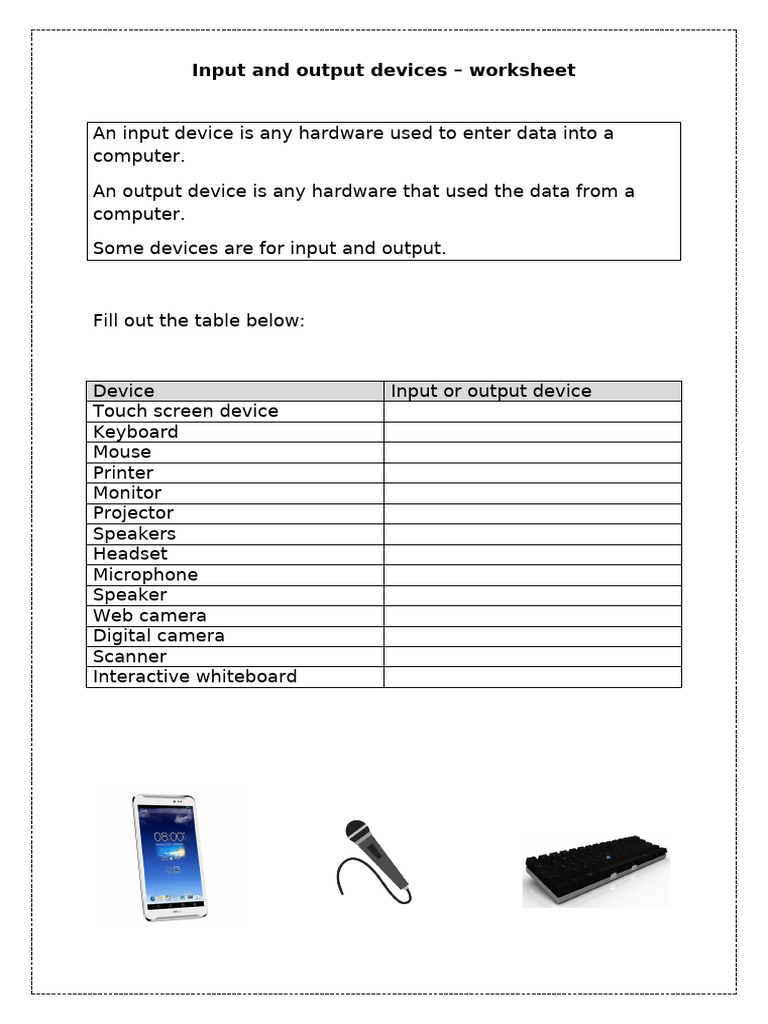 Unit1 - Input and Output Devices | PDF