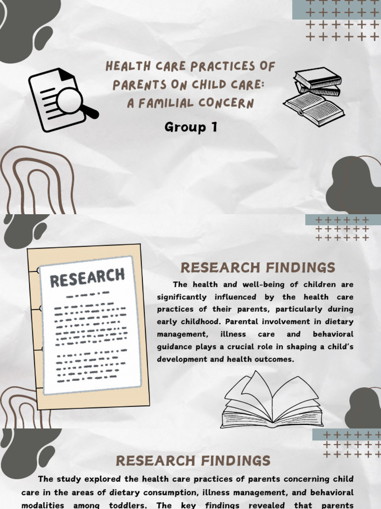 Health Care Practices of Parents On Child Care A Familial Concern | PDF ...