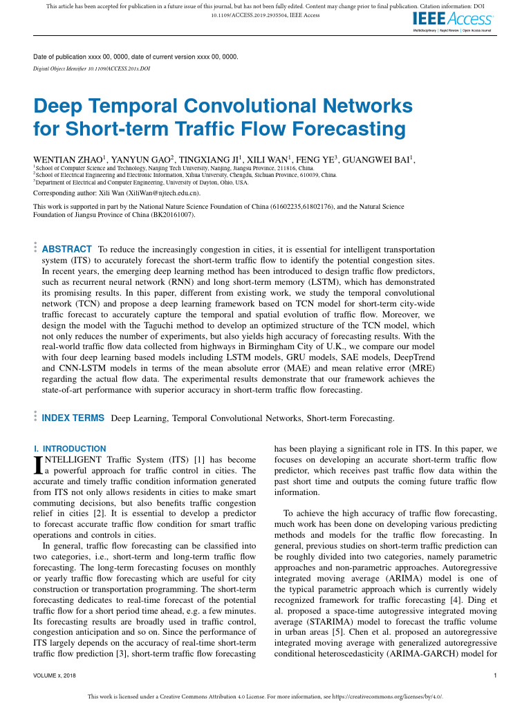 Deep Temporal Convolutional Networks For Short-Ter | PDF | Artificial Neural Network | Forecasting