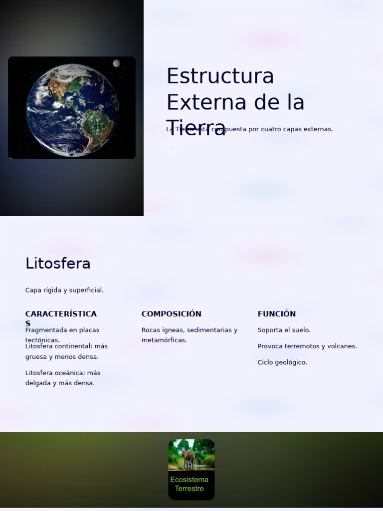 Estructura Externa de La Tierra - PPTX 20240927 085754 0000 | PDF | Tierra | Atmósfera