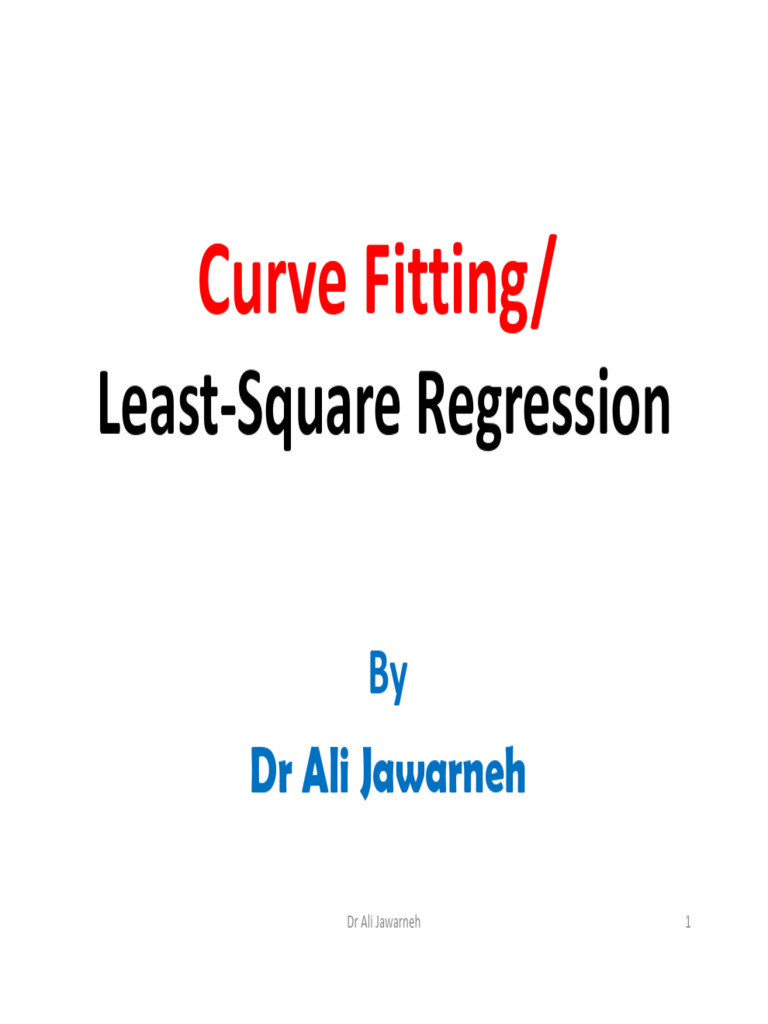 9) Curve Fitting - (Least-Square Regression) (Compatibility Mode) - 4 | PDF | Errors And ...