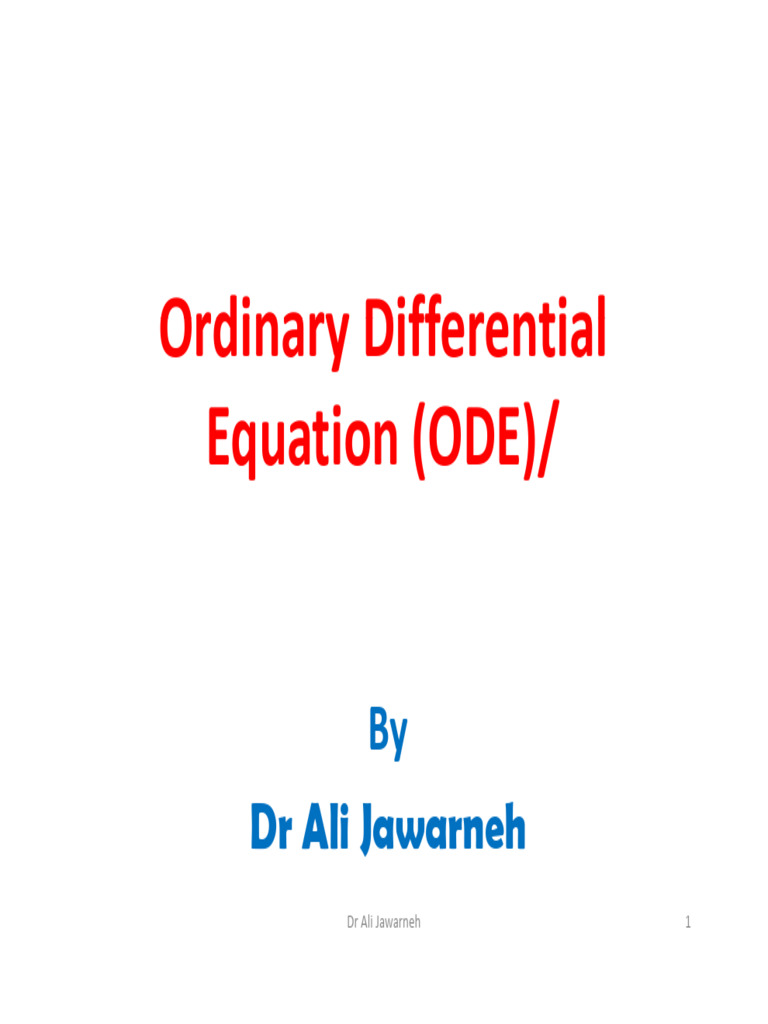 15) Ordinary Differential Equation (Ode) - Boundary-Value Problem ...