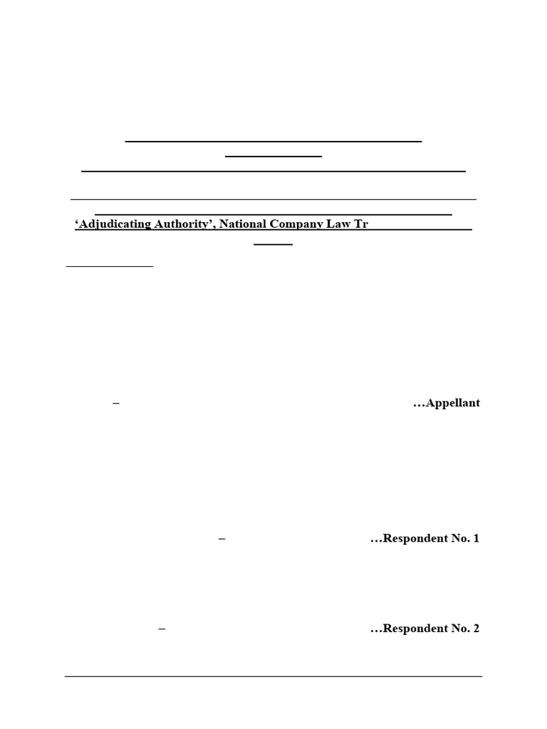 Appeals on Insolvency Resolution Plan | PDF | Judgment (Law) | Judiciaries