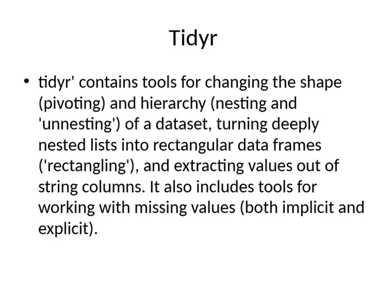 Tidyr | PDF