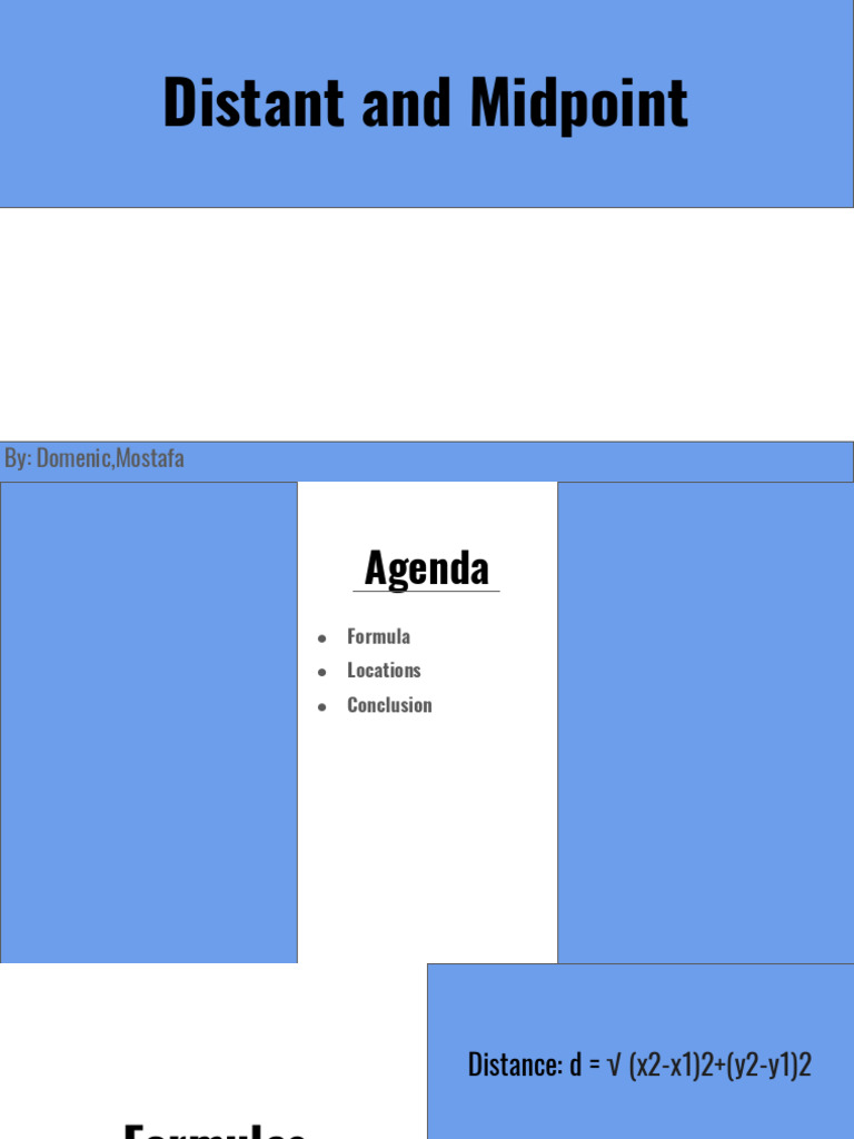 Math Presentation Midpoint and Distance W Map | PDF | Teaching Methods ...