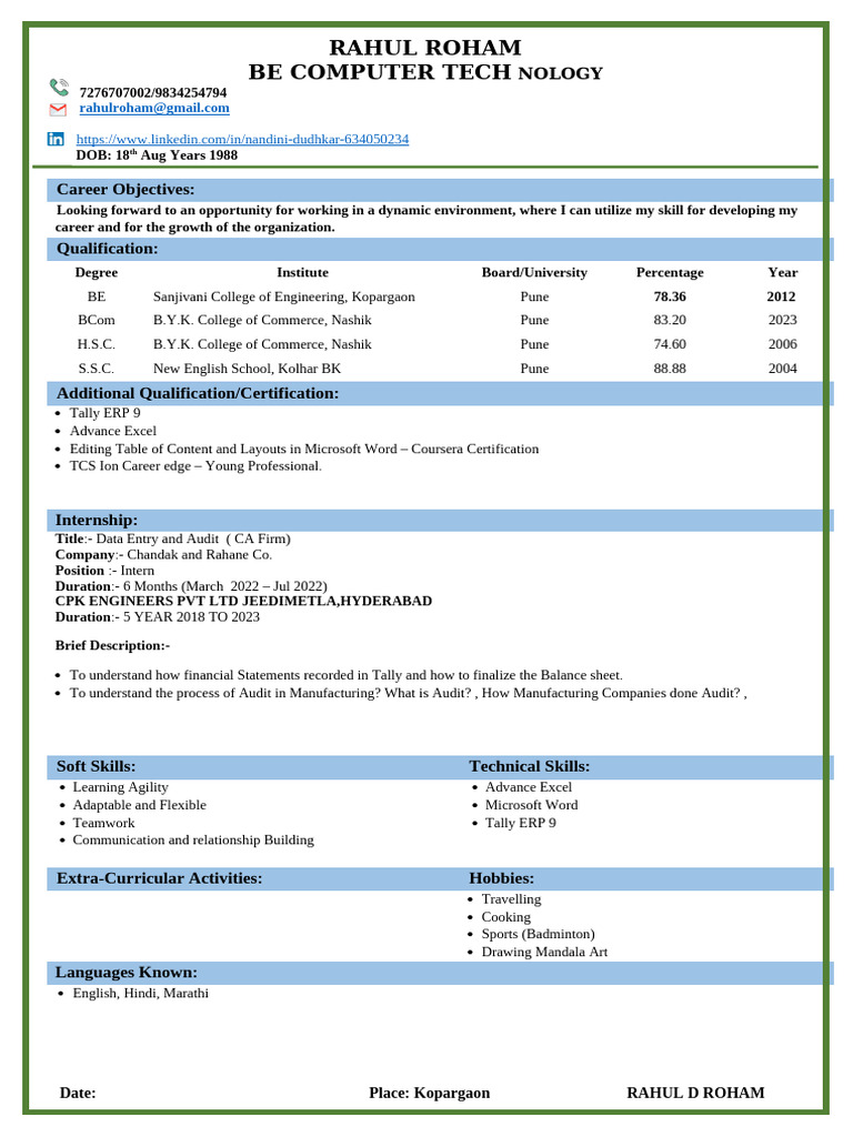 Nandini Resume - New | PDF