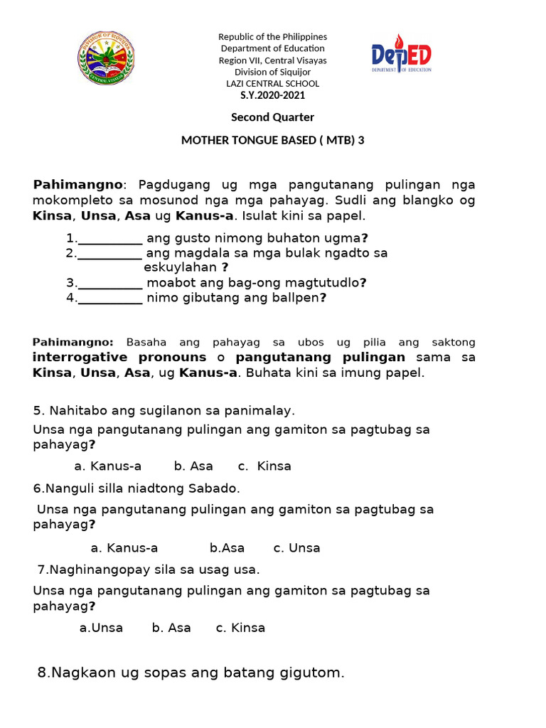 Summative in MTB | PDF