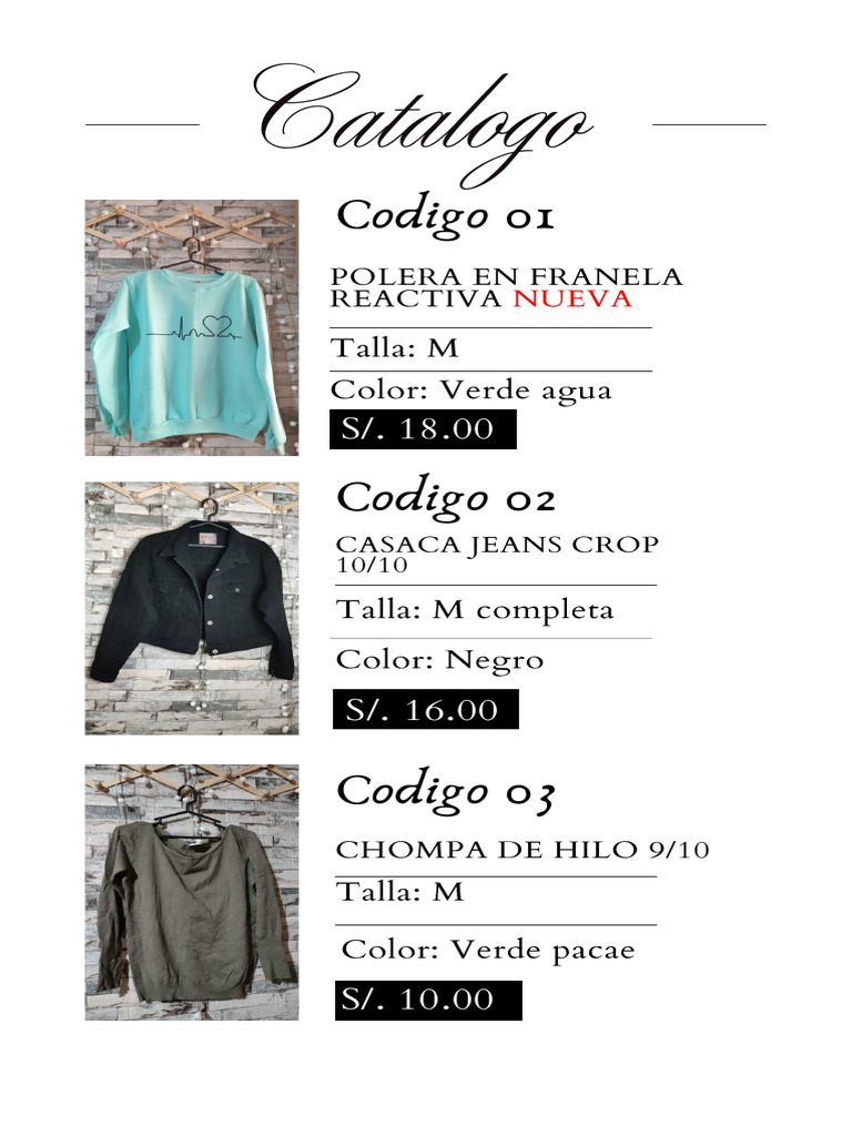 Catalogo de Closet Sale ? | PDF | Color